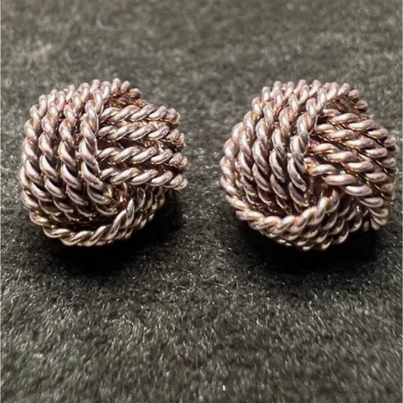 Tiffany & Co. | Jewelry | Tiffany Co Silver Knot Earrings Timeless ...